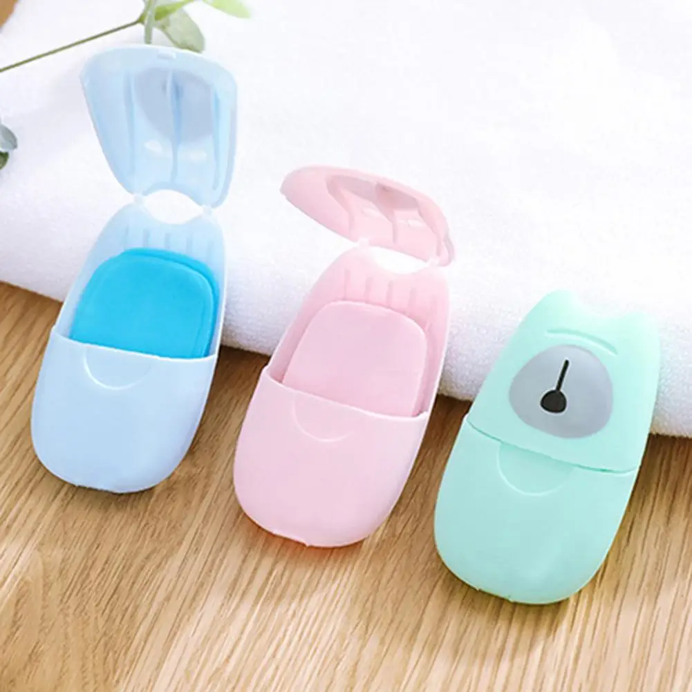50pcs Disposable Outdoor Travel Hand Washing Shower Paper Soap Scented ...