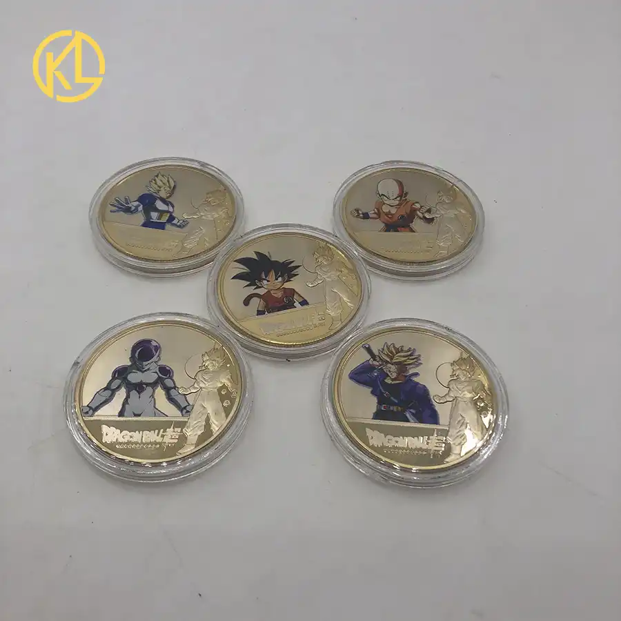 WR Dragon Ball Z Goku Gold Plated Coins Collectibles with Coin Holder ...