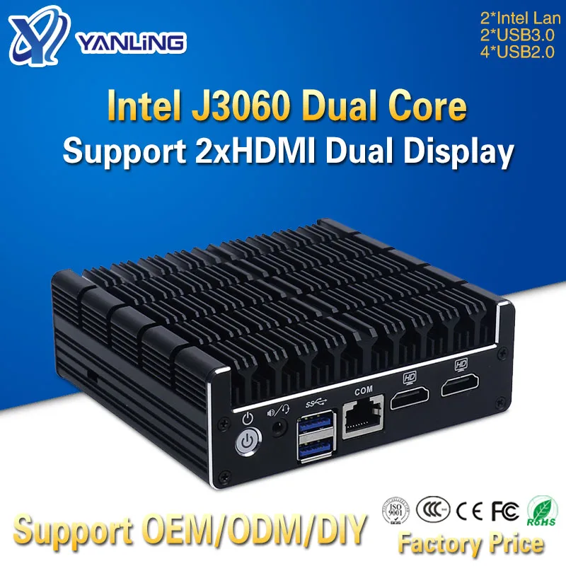 Yanling Ultra Small Mini Pocket Office Computer Intel Celeron J3060 ...