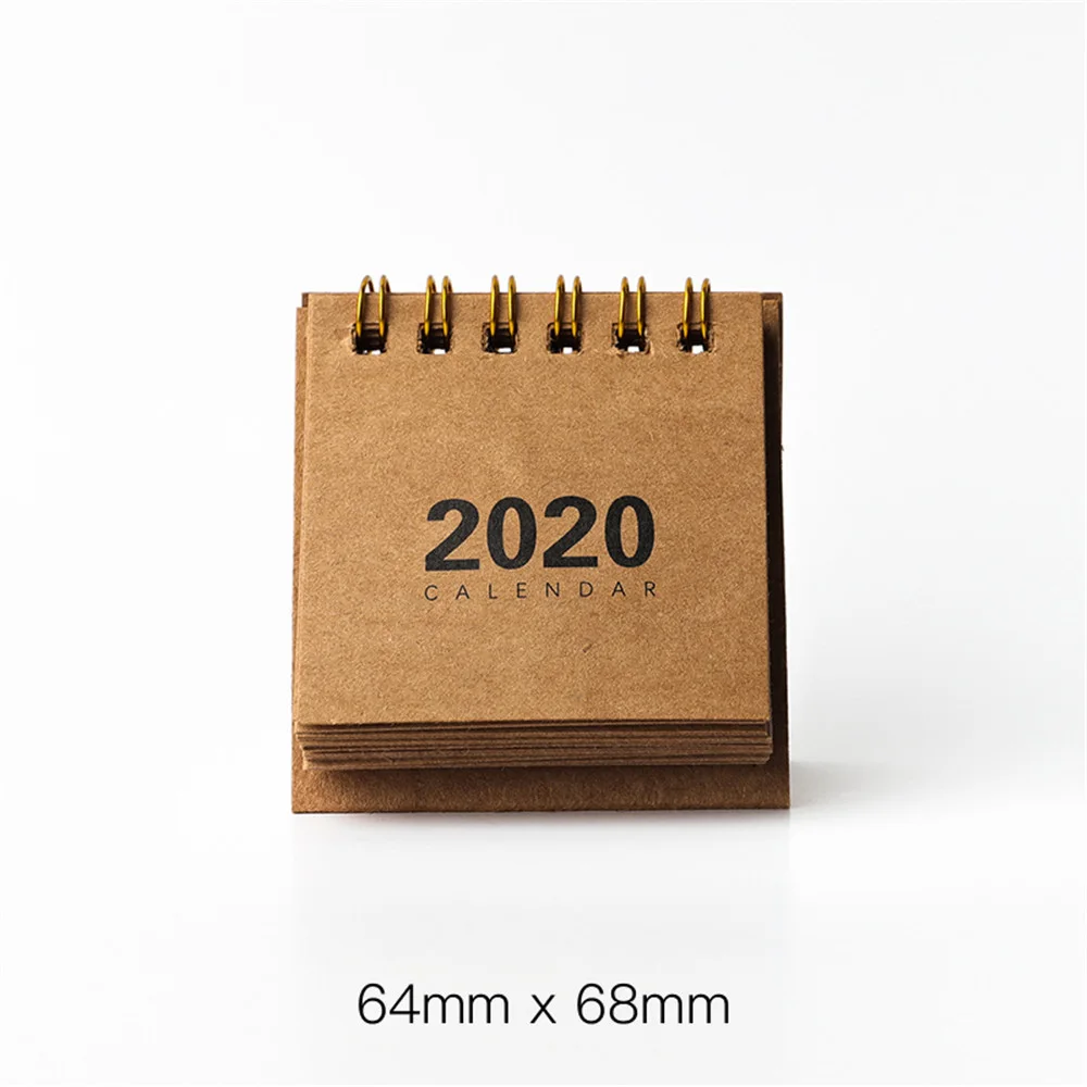 Простой календарь мини бумажный Настольный элемент двойной ежедневный планировщик годовой