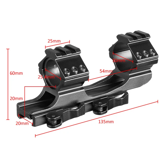 Quick Release One Piece Scope Mount 1"/30mm Dual Ring Hunting ...