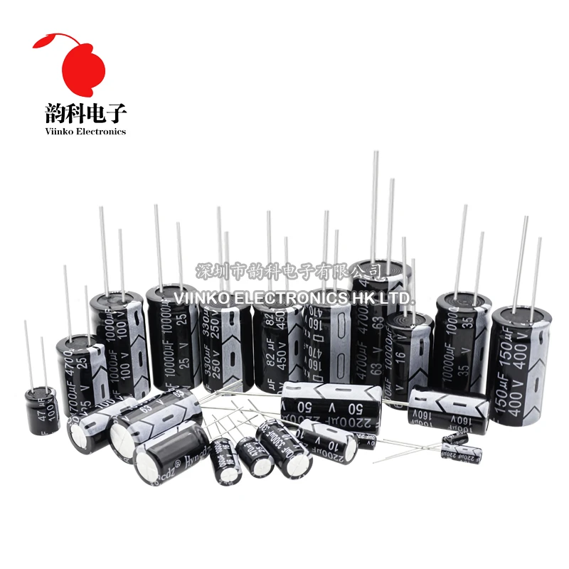 Capacitor eletrolítico de alumínio 4v 10v 16v 25v 35v 470uf 100uf 220uf 330uf 470uf 680uf 1000uf ...