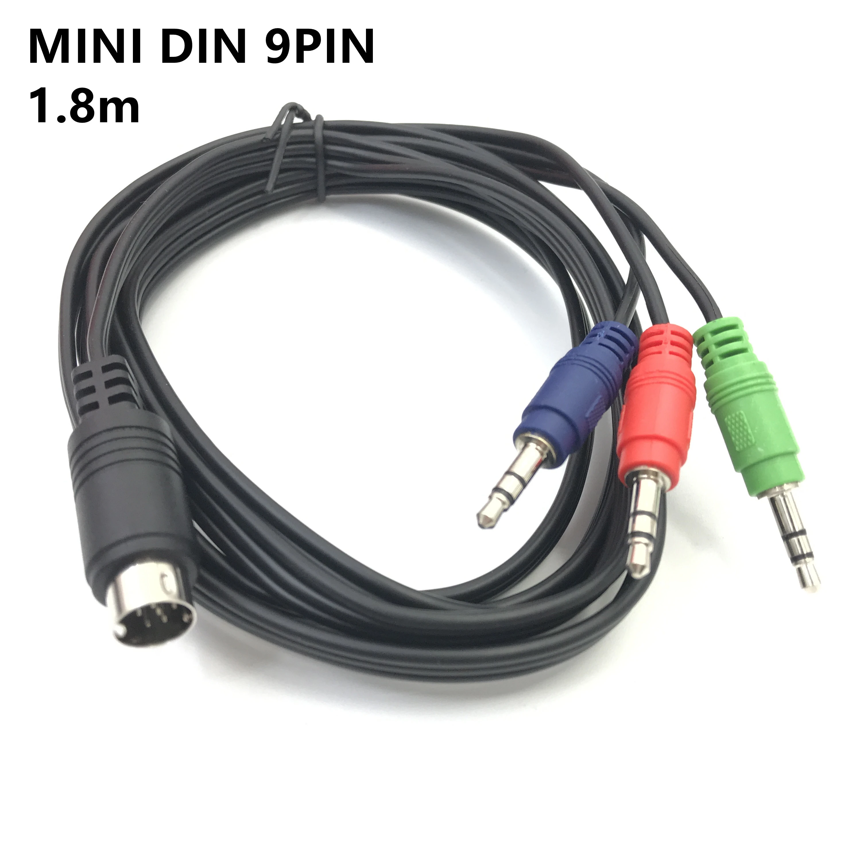 Mini Din 9-pin Male To 3*3.5mm Audio Din Cable For Audio Receivers ...