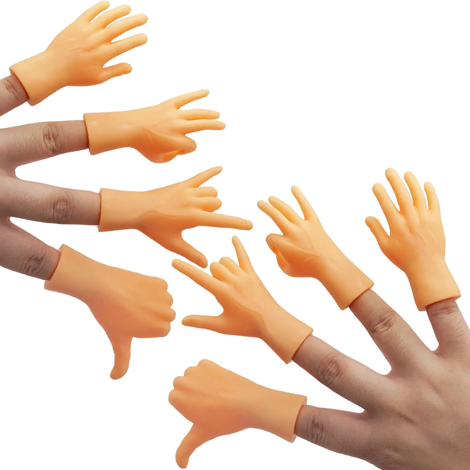 Funny Mini Hands Miniature Tease the Cat Pet Toy Creative Finger ...