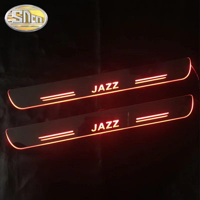 SNCN Waterproof Acrylic Moving LED Welcome Pedal Car Scuff Plate Pedal ...