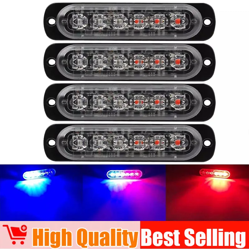 Blue Red Strobe Led Police Caution Light Warning Emergency Flash Strobe ...