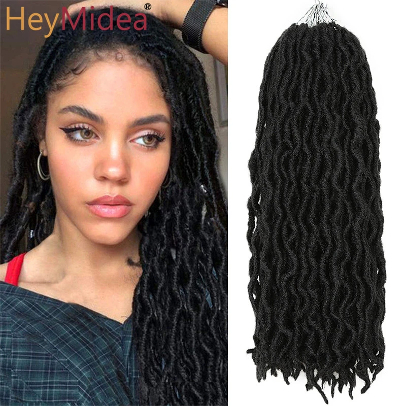 Wavy Gypsy Locs Ombre Crochet Hair 12-18" Goddess Locs Faux Locs ...