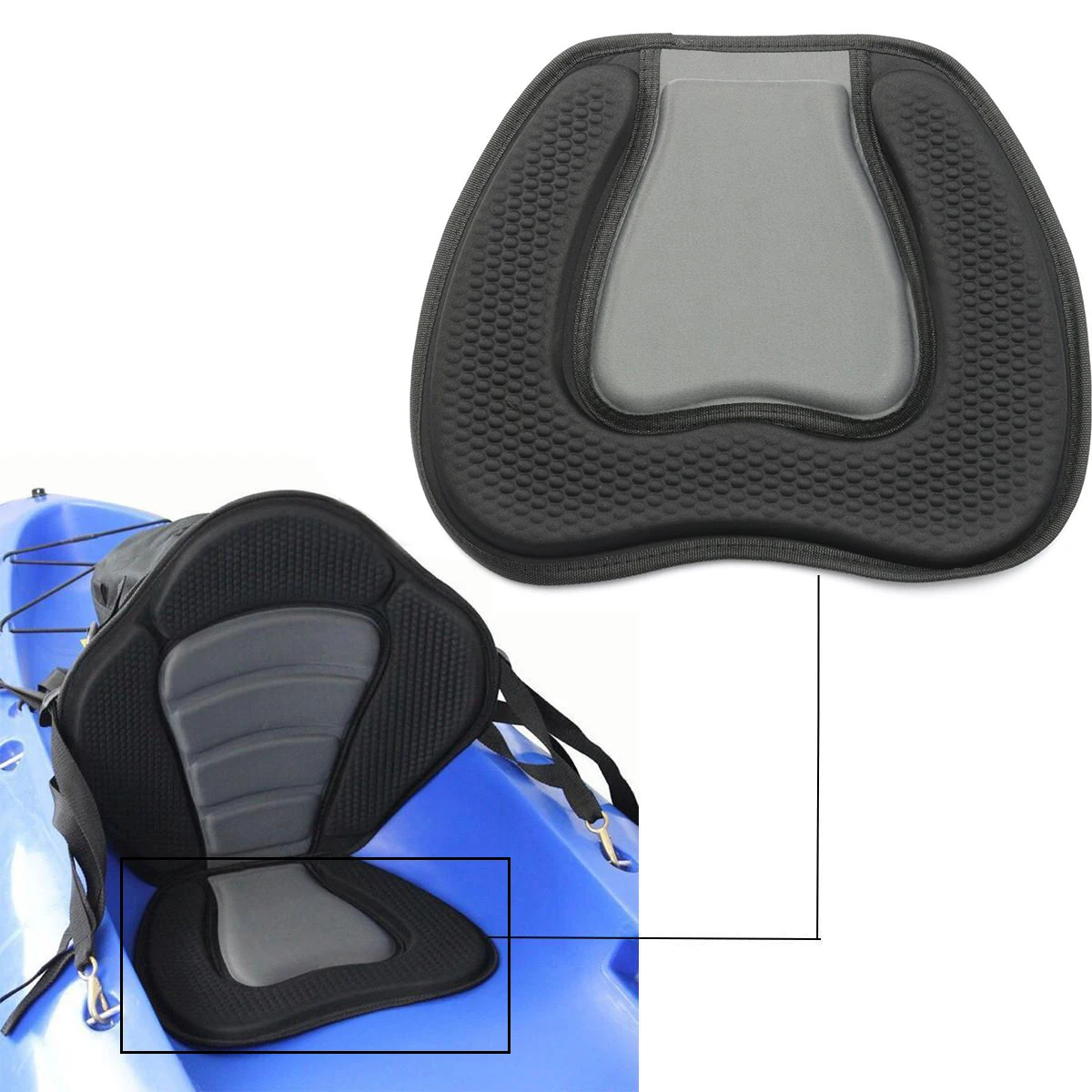 Mayitr 38x32cm Kayak Soft Seat Cushion Pad Canoe Fishing Boat ...