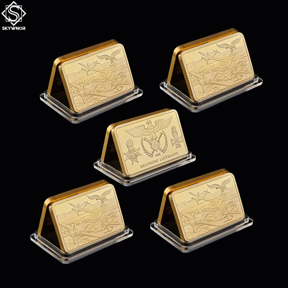 5PCS WWII 1935 Deutsche Luftwaffe Coins Germany Eagle Cross Challenge ...