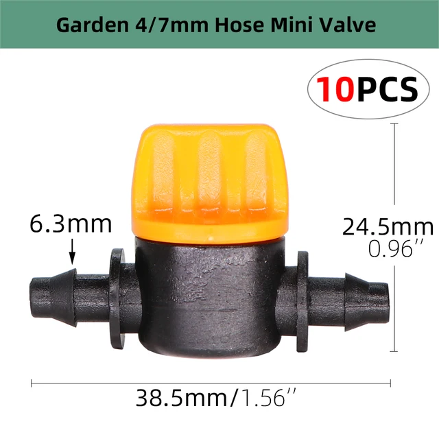 Garden Irrigation 1/4" Hose Double Barb Micro Flow Drip System Straight ...