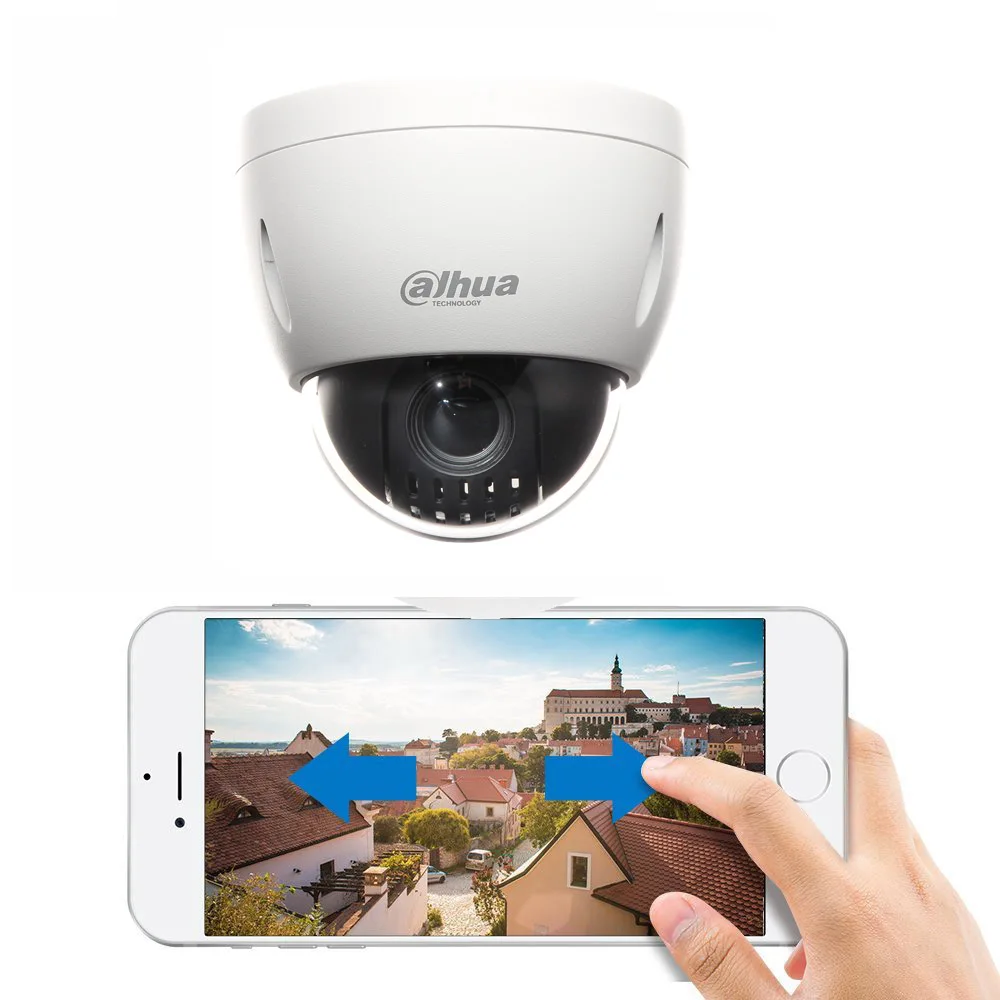Dahua – caméra de surveillance dôme IP POE POE hd 2MP/12x PTZ, zoom 12X, étanche IP66 SD42212T ...