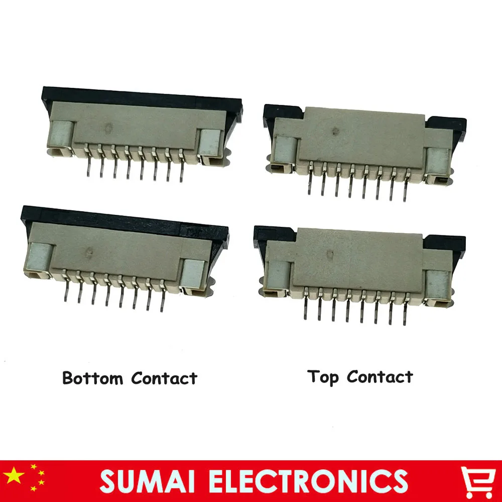 Sample, 8Pin FPC FFC connector socket,8 pin 1.0mm flex cable socket for ...
