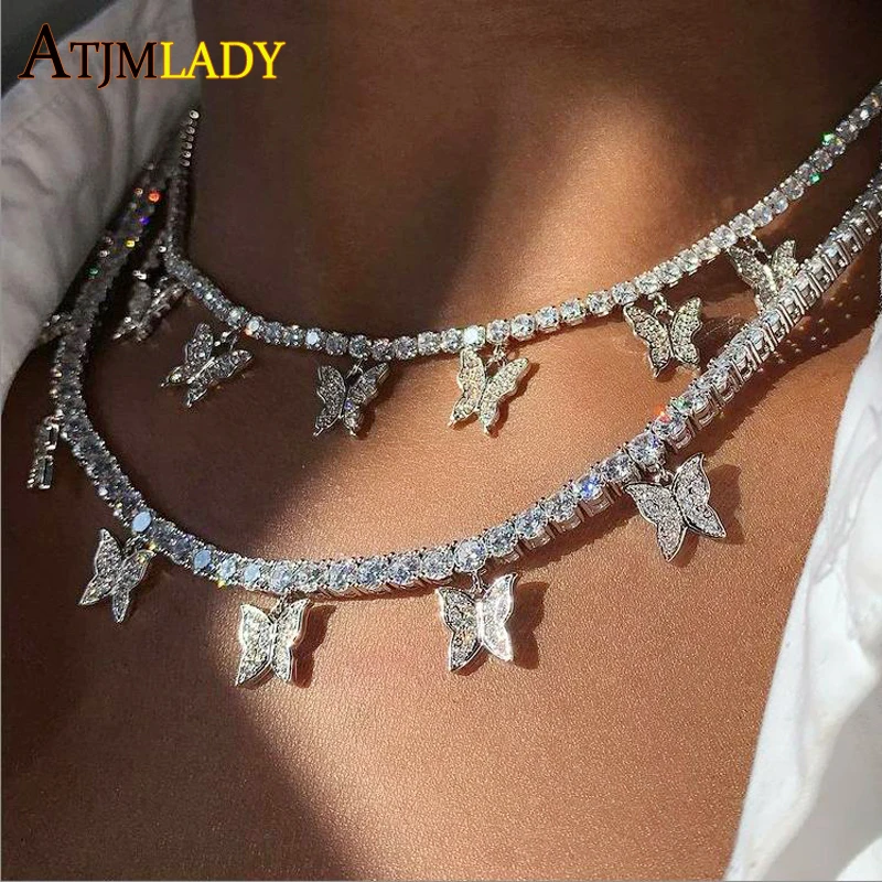 Butterfly tennis chain choker real store