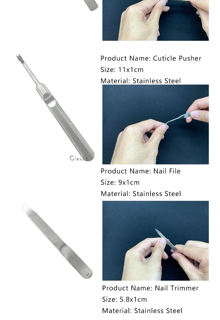 4 x Cuticle Pusher -Coupe ongles Pinces Incarné Coupe ongles Outils De ...