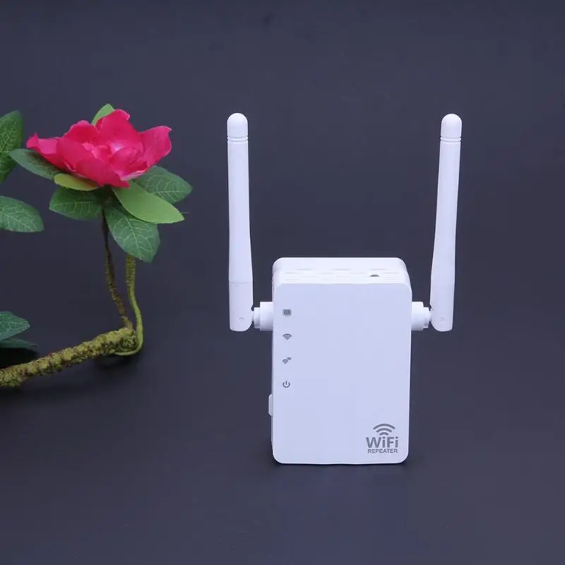 300M Wall Plug WiFi Wireless Receiver Router Repeater with External Antenna