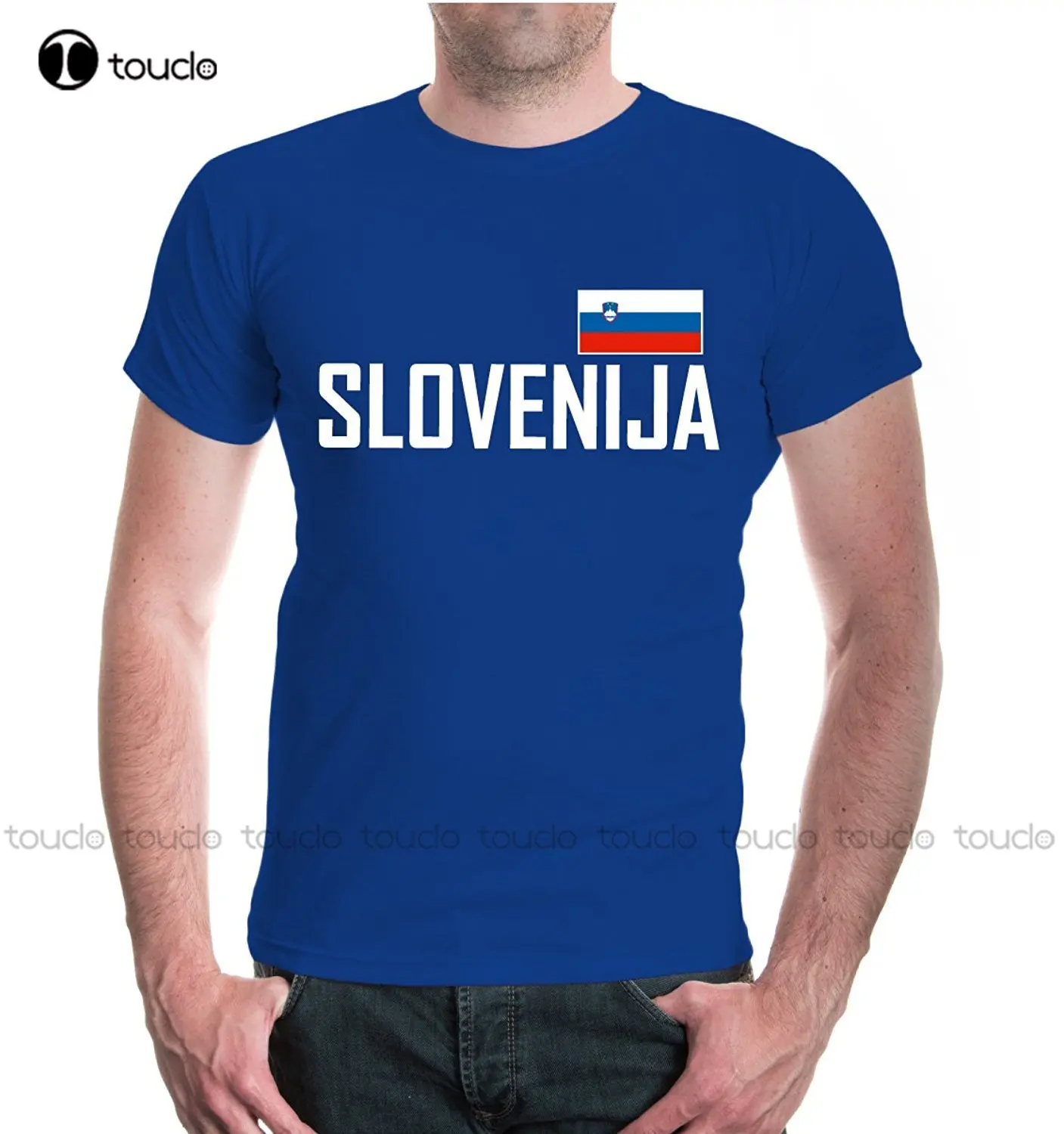Slovenia Flag Footballer Men's T-shirt Tops Tee Casual Streetwear T Shirt Casual Tee Custom ...