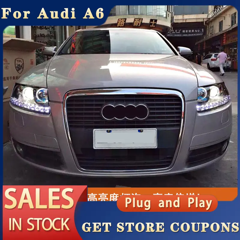 Car-Styling-for-A6-Headlights-2005-2011-A6L-C5-C6-LED-Headlight-LED-DRL ...
