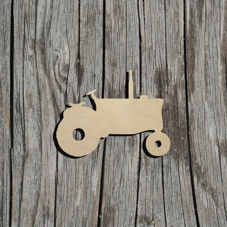 Wood Cutout Shapes Tractor Multiple Sizes Laser Cut Unfinished|Wood DIY ...
