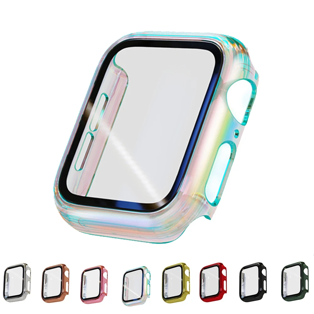 Screen-Protector-For-Apple-Watch-Case-44mm-40mm-42mm-HD-Glass-38mm-41mm ...