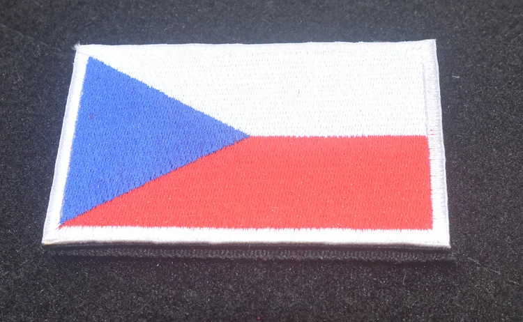 Embroidered Czech Republic Flag Patches Military Badge Hook Fastener Tactical Patch For Cap Bag ...