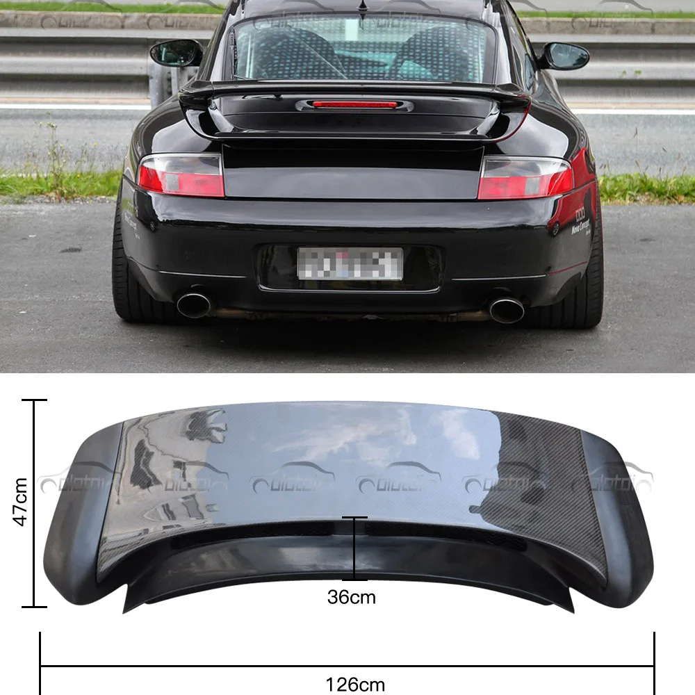 Carbon Fiber Rear Trunk Spoiler Wing Trunk Lip For Porsche 996 2005 ...