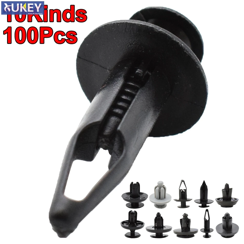 100pcs Plastic Rivets Kit Clips For Toyota Auto Fasteners Car Fender ...