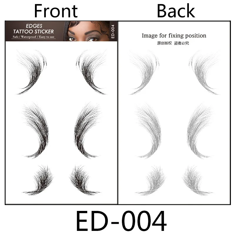 Waterproof Temporary Tattoo Sticker Bady Hair Edges Tattoo Fake Tatoo ...