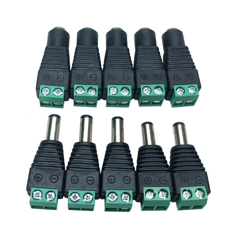 DC-Connector-Power-Jack-Plug-Adapter-5-10-50-100-Pairs-Male-Female-2-1 ...