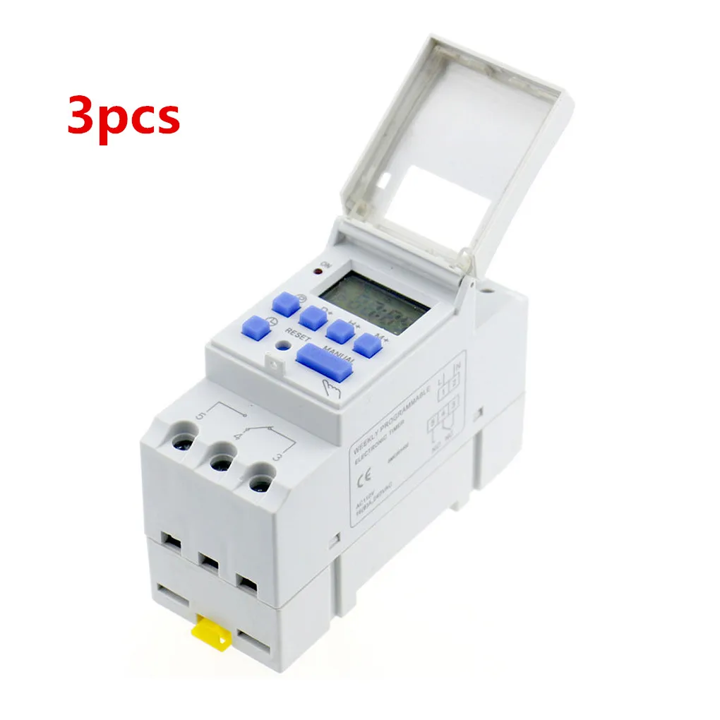 Interruptor de tiempo programable Digital Industrial, 220V AC 16A ...