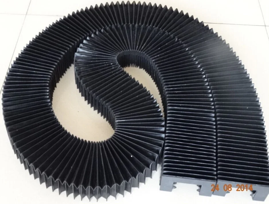 Custom made THK / HIWIN flexible accodion protective bellows dustproof ...