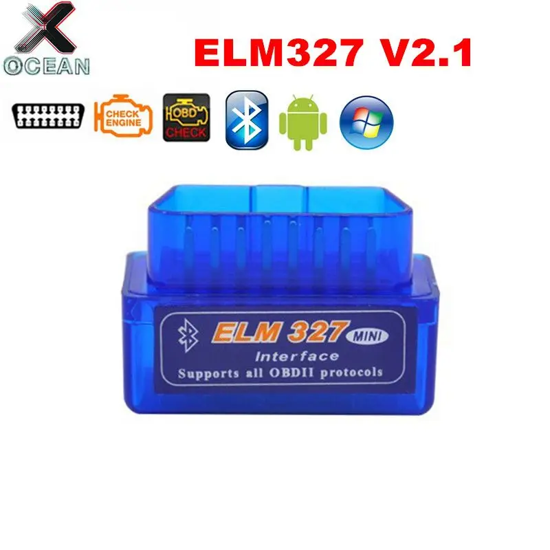 Latest Version V2.1 Super Mini ELM327 Bluetooth Auto Scanner OBD2 Mini ...