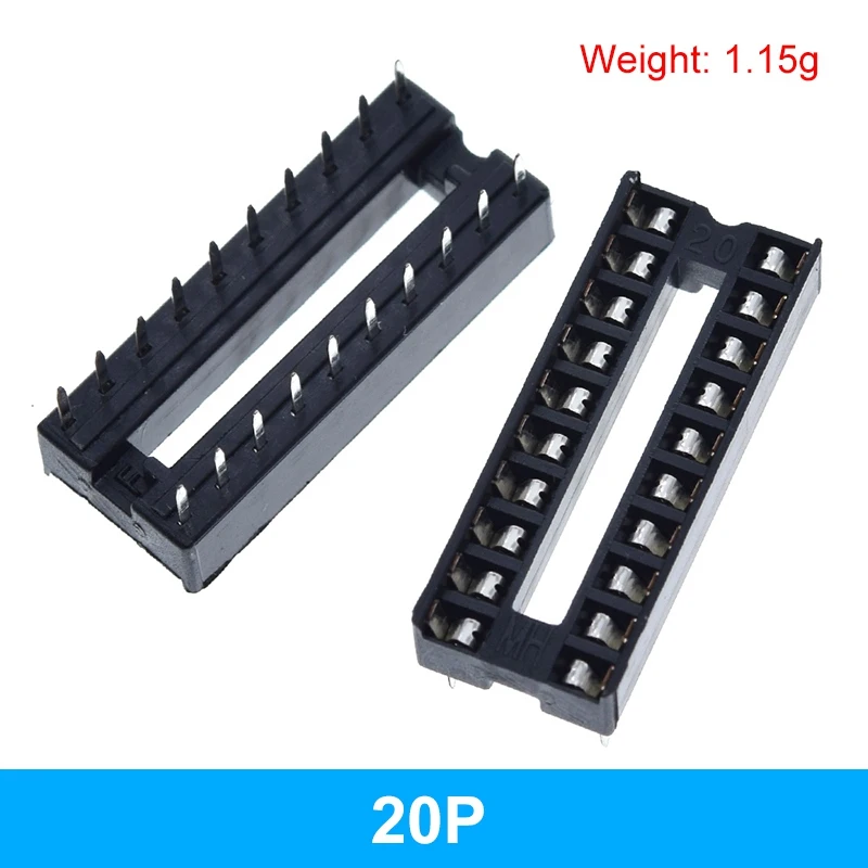 1pc IC seat 6P/8P/14P/16P/18P/20P/24P/28P DIP IC sockets Adaptor Solder Type 28 pin Narrow body ...