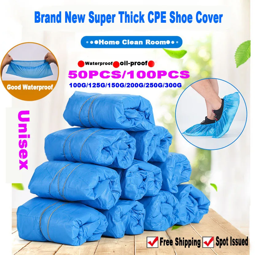 Hot-sale-blue-plastic-disposable-foot-cover-outdoor-waterproof-and ...