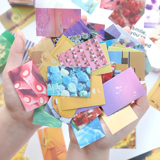 50 sheets Retro Paper Sticker Book Diy Diary Planner Decoration Scenery ...