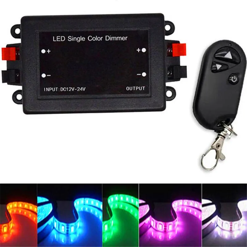 Led Single Color Dimmer 3key Rf Remote Control Wireless Led Controller ...