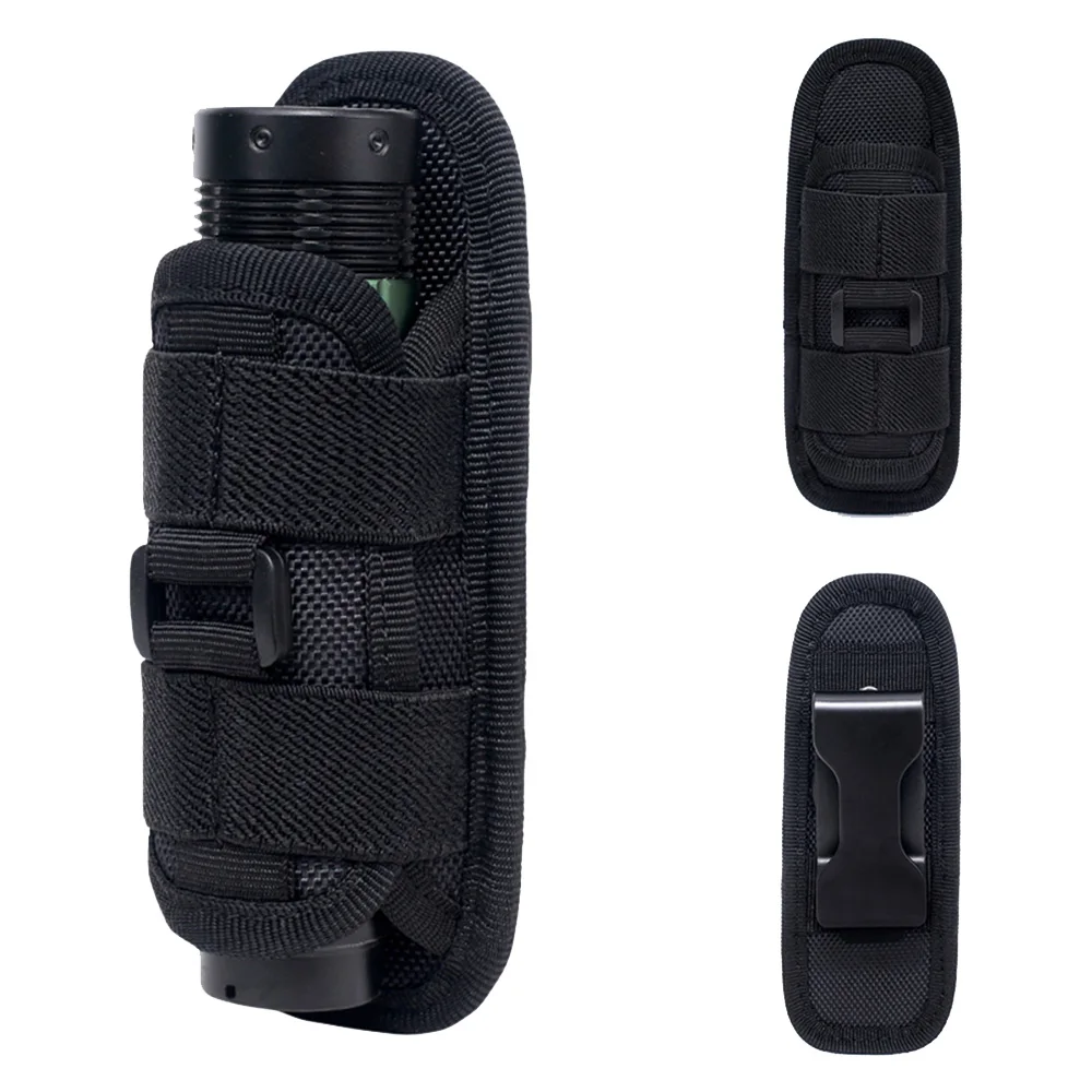 Tactical 360 Degrees Rotatable Flashlight Pouch Holster Torch Case for ...