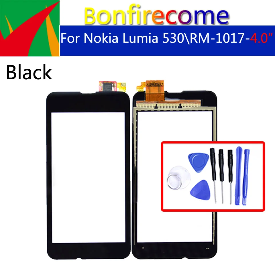 Nokia Microsoft Lumia 530 N530 RM 1017 터치 스크린 패널 디지타이저 센서 전면 유리 외부 터치 ...
