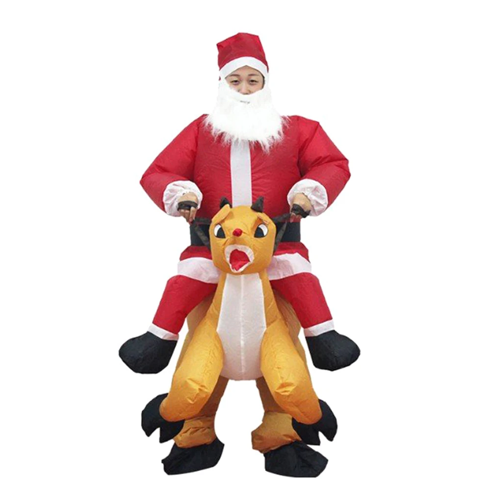 Xmas-Suit-Dress-Inflatable-Christmas-Santa-Claus-Jumpsuit-Adult-Blow-Up ...