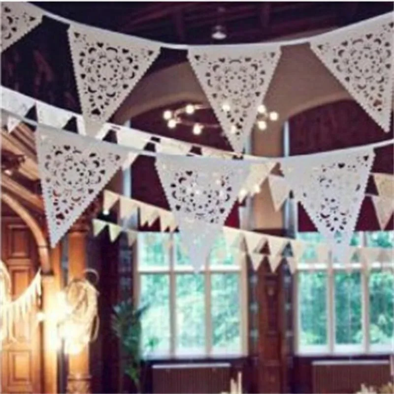 Lace-Fabric-Banner-Pennant-Wedding-Hanging-Flag-Bunting-Decor-Vintage ...