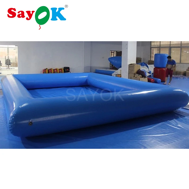 Custom Commercial Inflatable Pool Rectangle Water Swimming Pool With ...