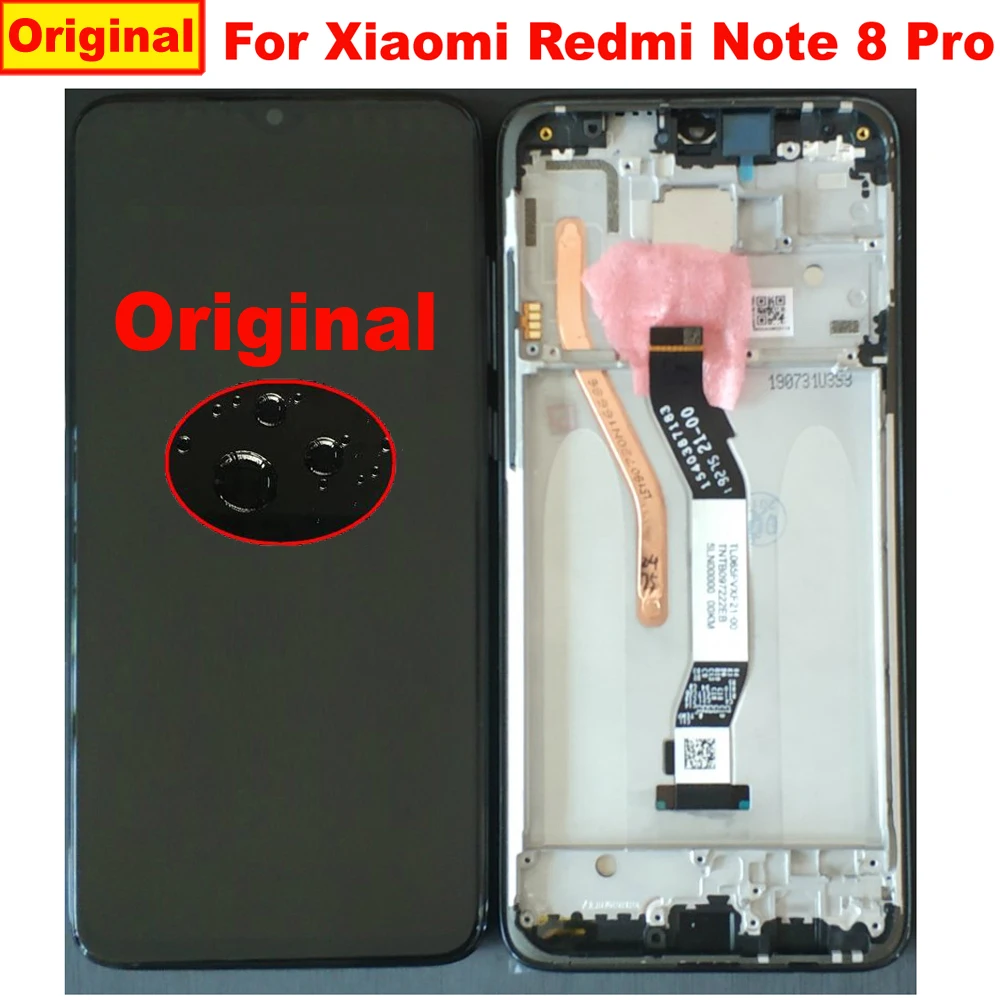 Original Melhor Xiaomi Redmi Nota 8 Pro Display Lcd Completo Tela Do Painel De Toque Digitador ...