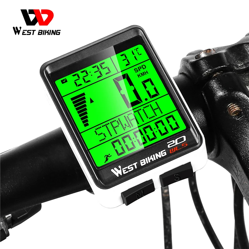 West Biking Bicycle Computer Wireless Mtb Road Bike Odometer ...