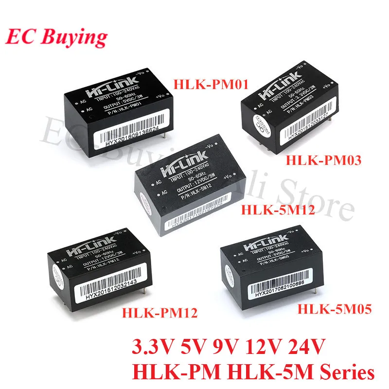HLK-PM01 HLK-PM03 HLK-PM12 HLK-5M05 HLK-5M12 AC-DC 220V to 5V 3.3V 12V ...