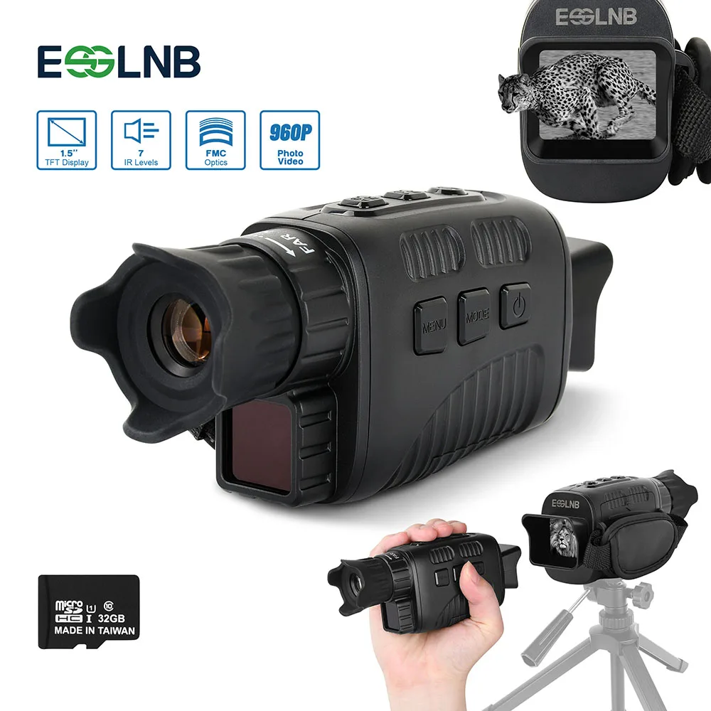 3-12x Monocular Night Vision Golgge With 1.5" Tft Lcd 7 Grades Ir 960p ...