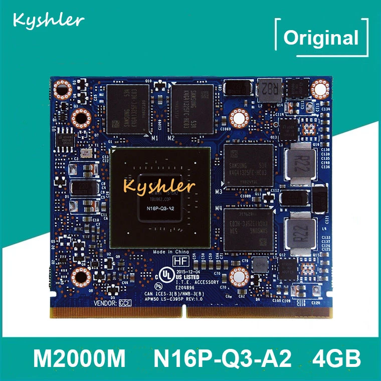Original M2000M M2000 GDDR5 4GB Video Graphics Card N16P-Q3-A2 For Dell ...
