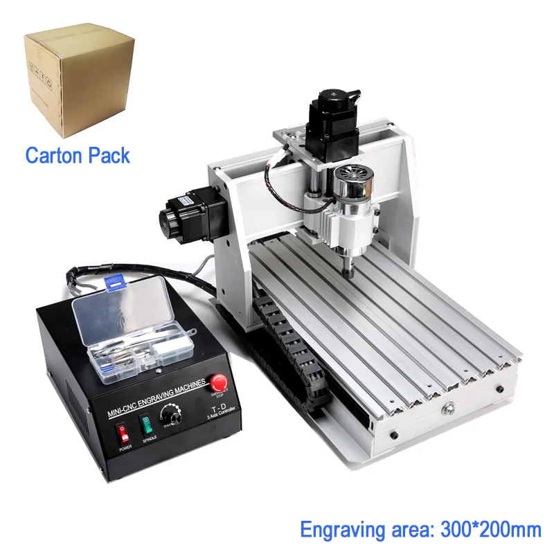 Yoocnc Milling Machine 300w Spindle 3020 With 45mm Z Axis Stroke Mini ...