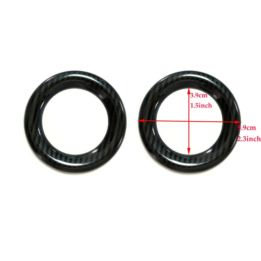 Углеродное волокно стерео аудио кольцо крышка двери-столб спикер стикер ...