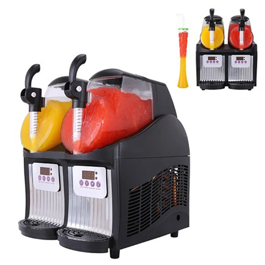 5L Commercial Slushy Machine 2.5L x 2 Double Tank Electric Automatic ...