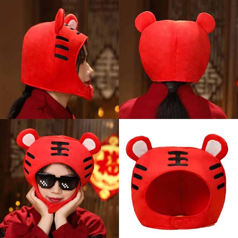 Niche Mascot Tiger Headgear Hat Cartoon Cute Headgear Cap Gift ...
