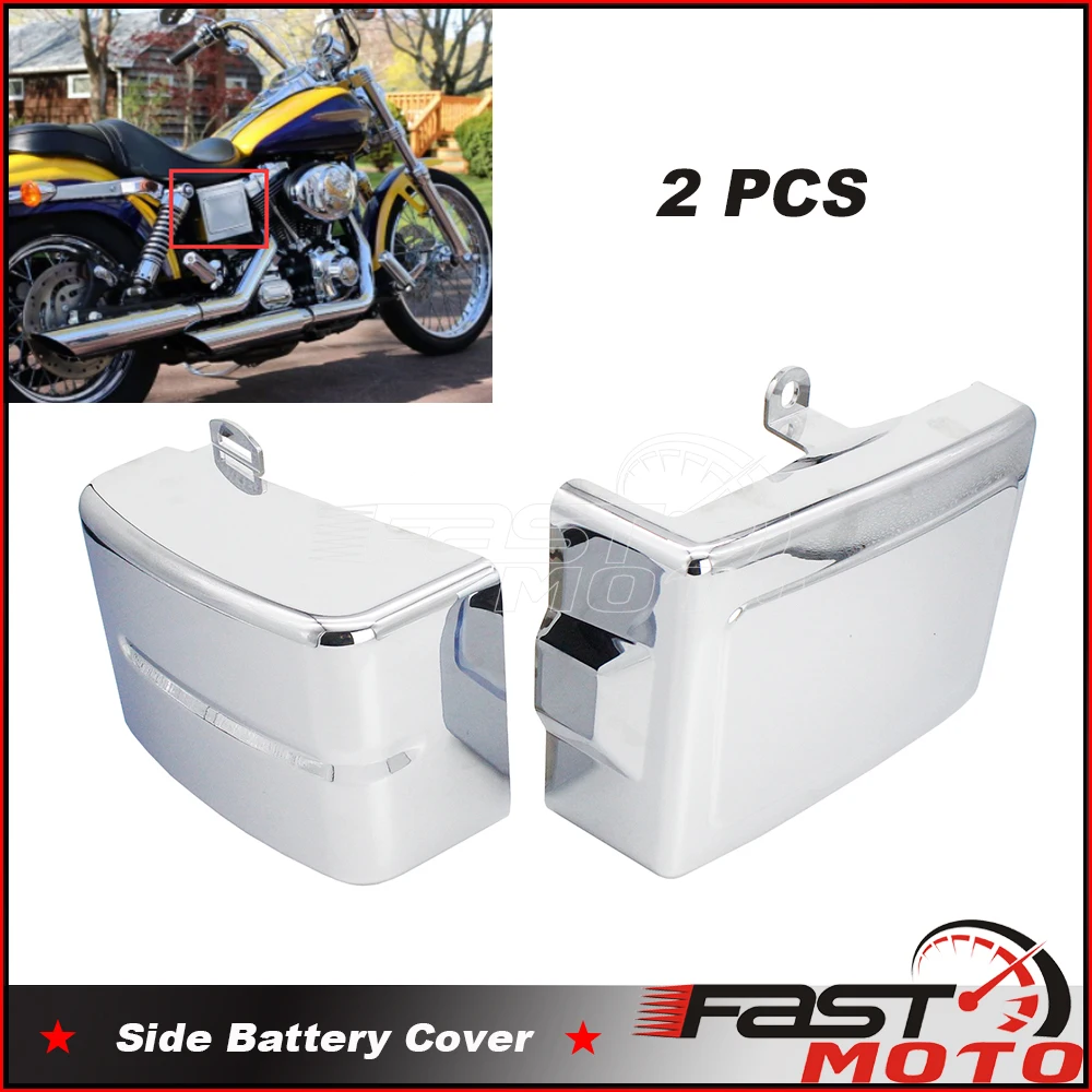 Motorcycle Battery Side Cover Guard Chrome For Harley Dyna Low Rider ...